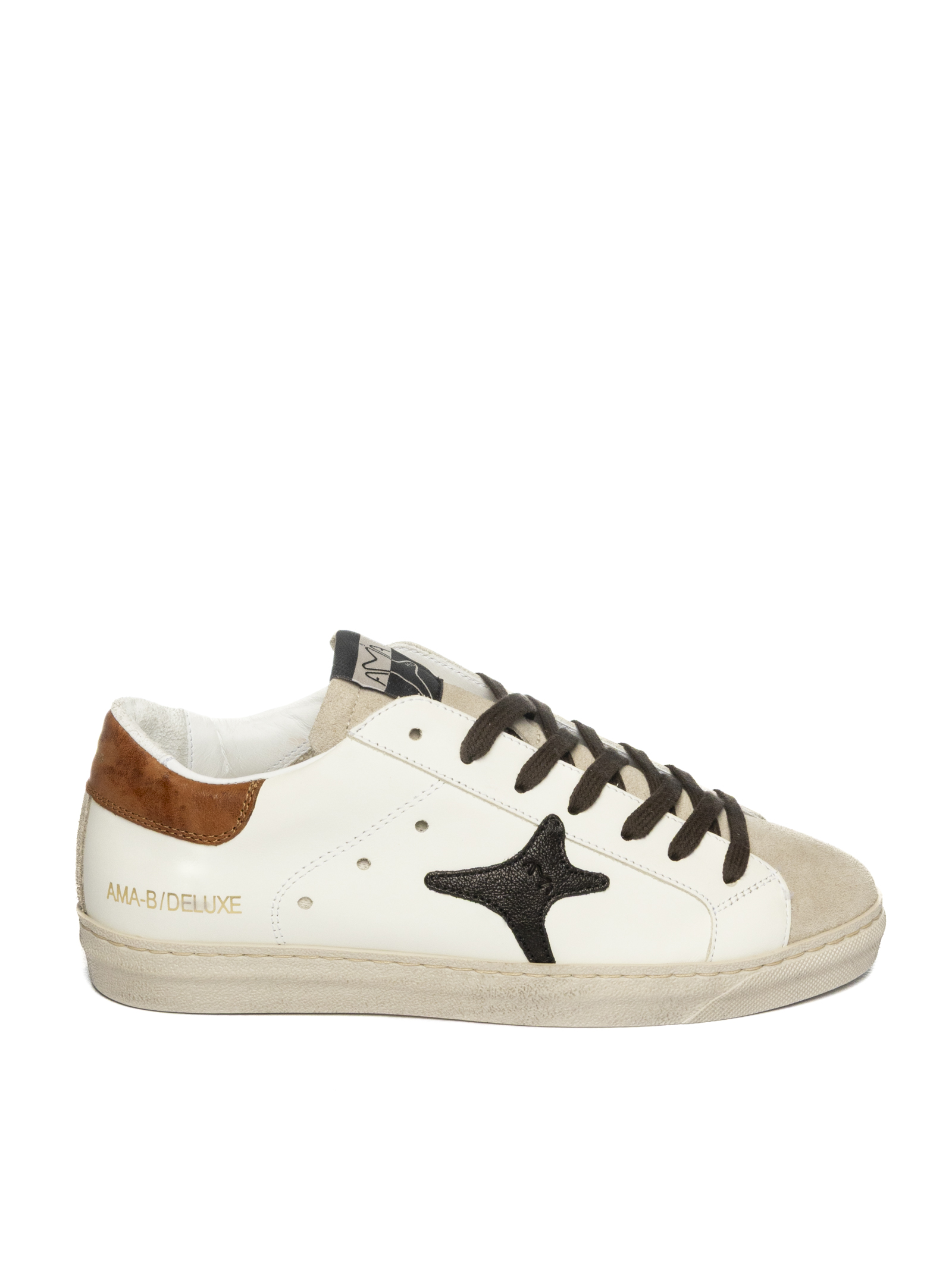 White/tan leather sneaker - AMA BRAND DELUXE - Pk by Paskal