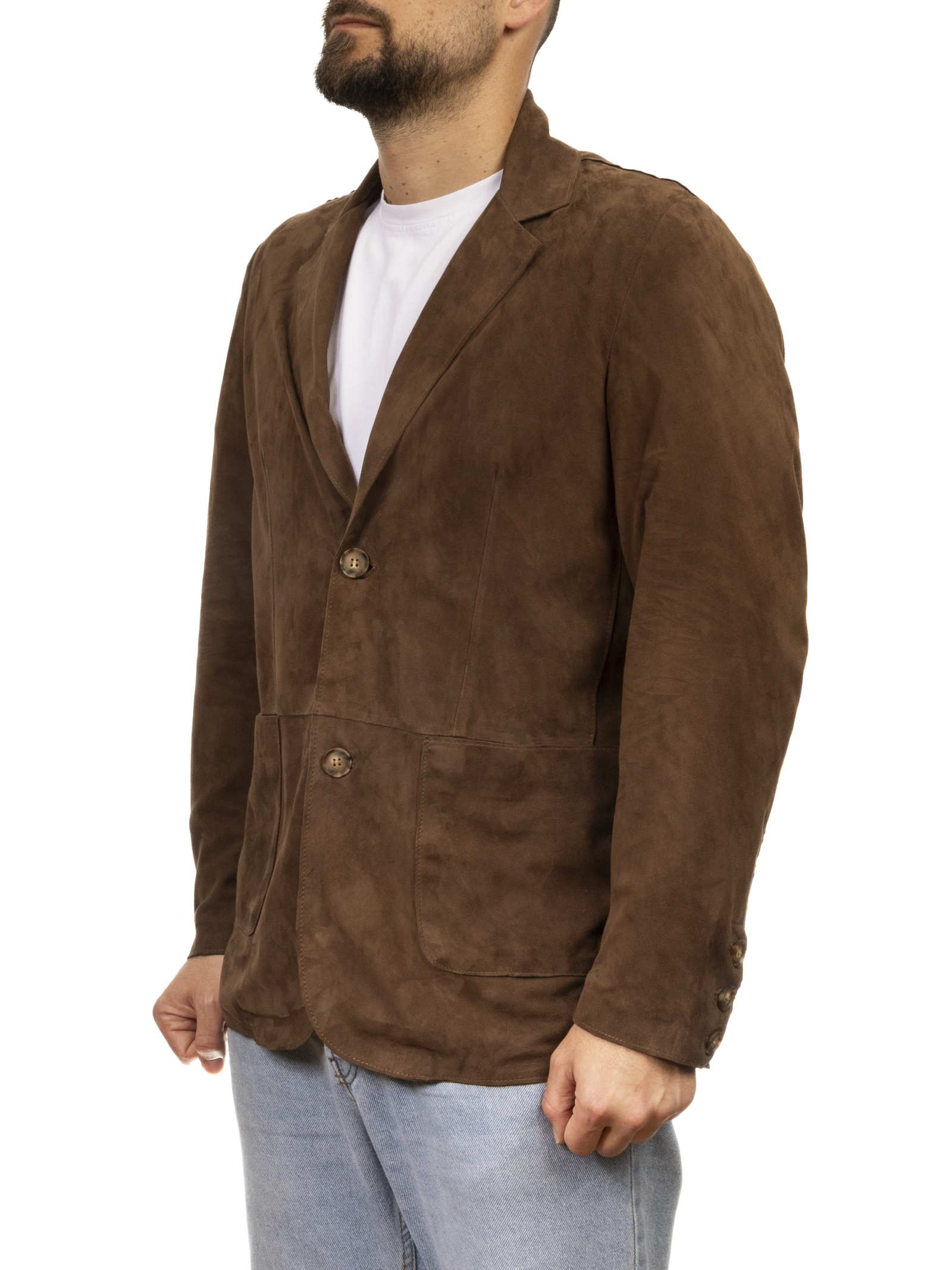 brown suede jacket - PK BY PASKAL - Pk by Paskal